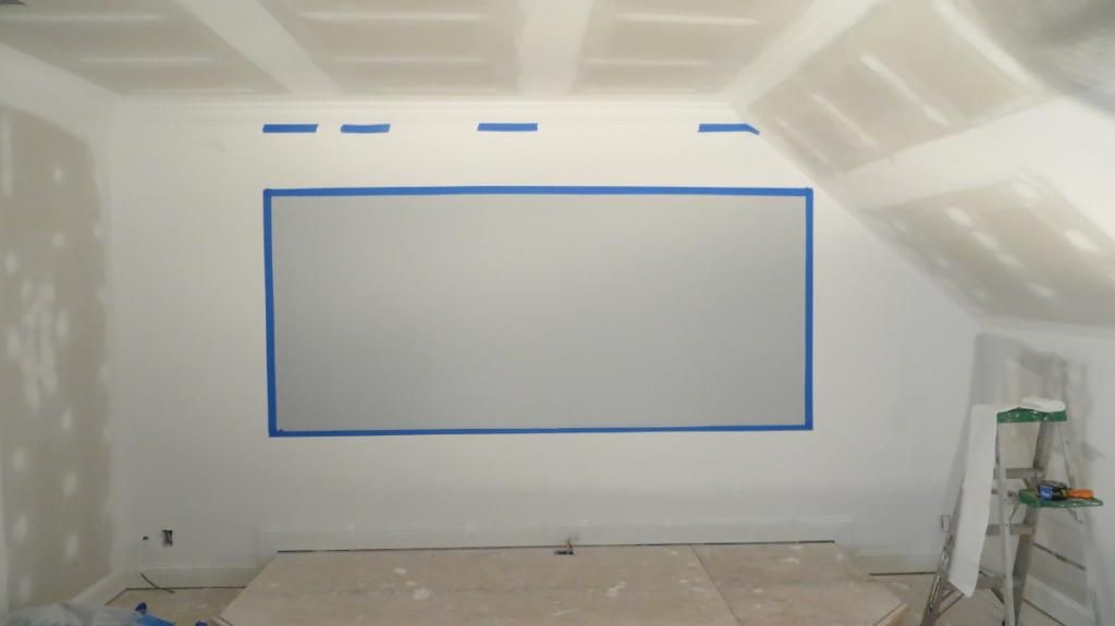 Outta Whack Shaped Theater with 135" Silver Fire Drywall Screen, Audio ...